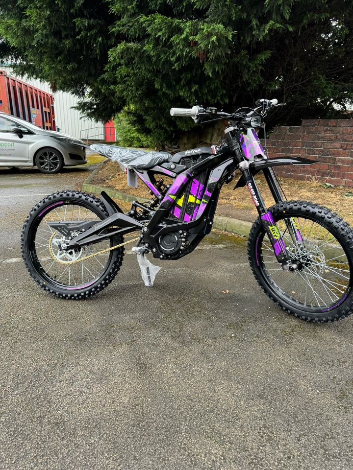 SUR RON OEM GRAPHICS KIT - PURPLE/GREEN SPLATTER HOLOGRAPHIC – Go Off ...