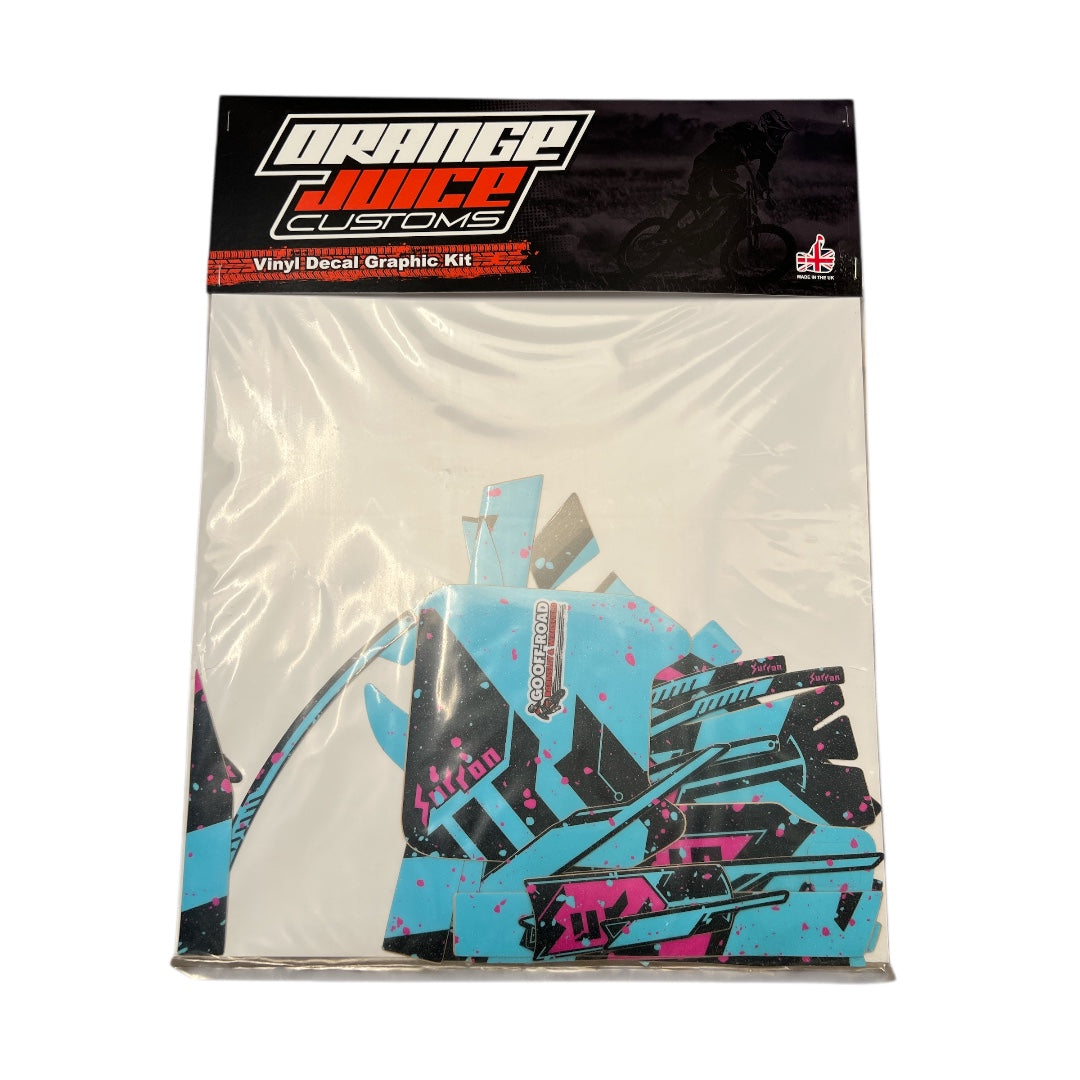 SUR RON SPLATTER CYAN/PINK/BLACK Graphics Kits – Go Off Road Barnsley